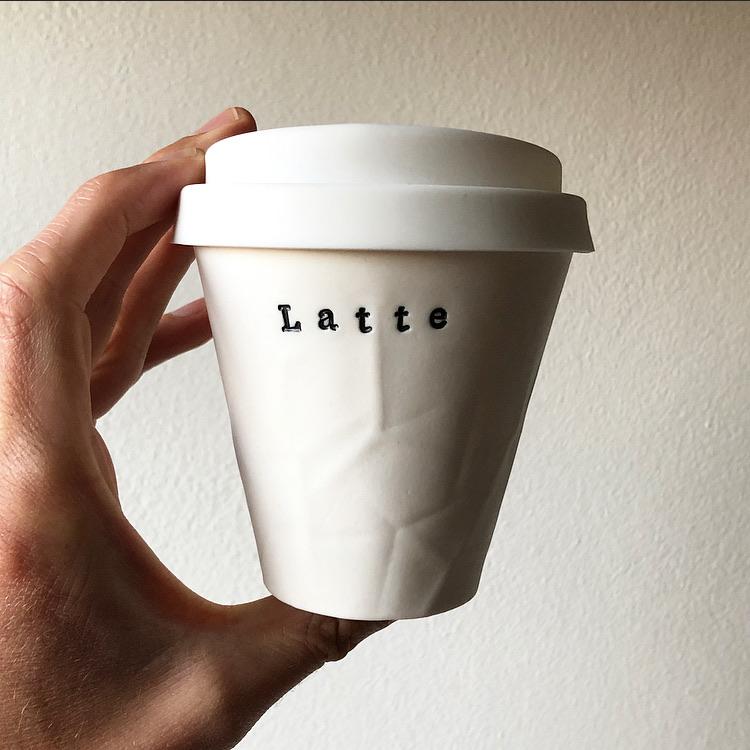 Ceramic Personalised Paper Series Keep Cup Rainbow Lettering – | Hayden ...